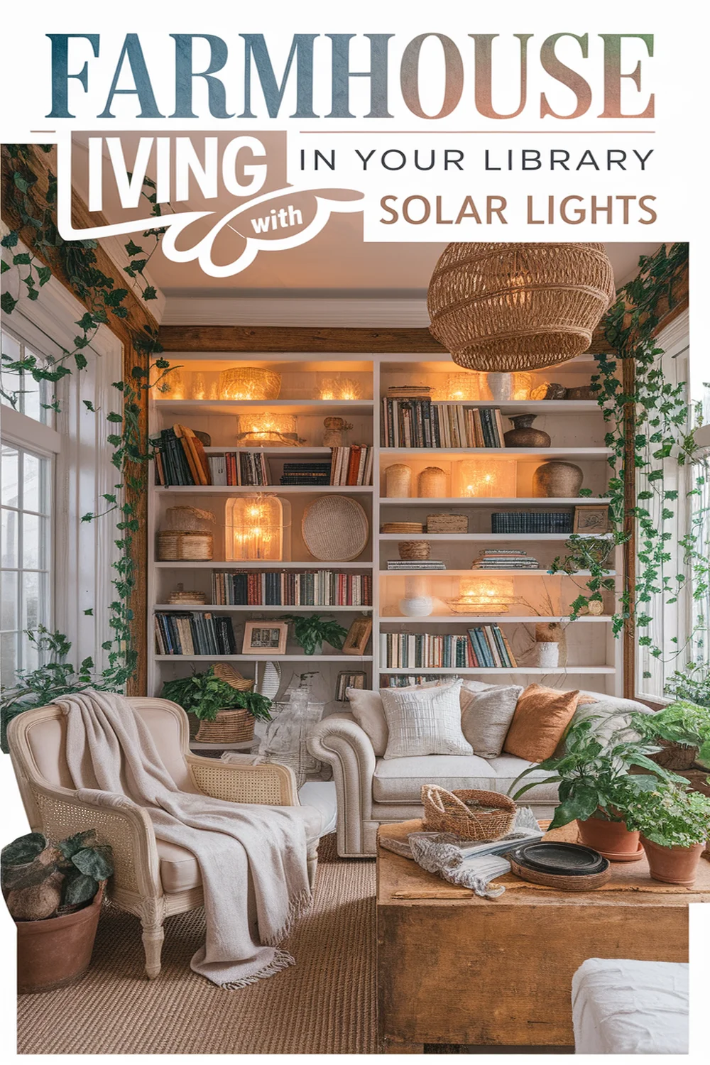 Embrace Farmhouse Living in Your Library Using Solar-Powered Lights ...